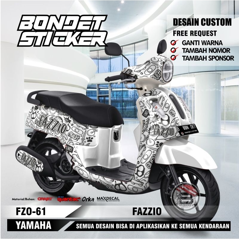 Jual stiker Decal Yamaha Fazzio Full Body FZ-61 | Shopee Indonesia
