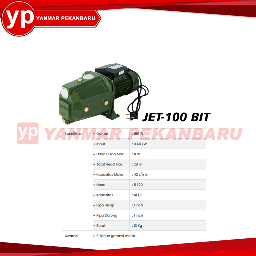 Jual Pompa Air Listrik / Water Pump SHIMIZU JET-100 NON AUTO | Shopee Indonesia