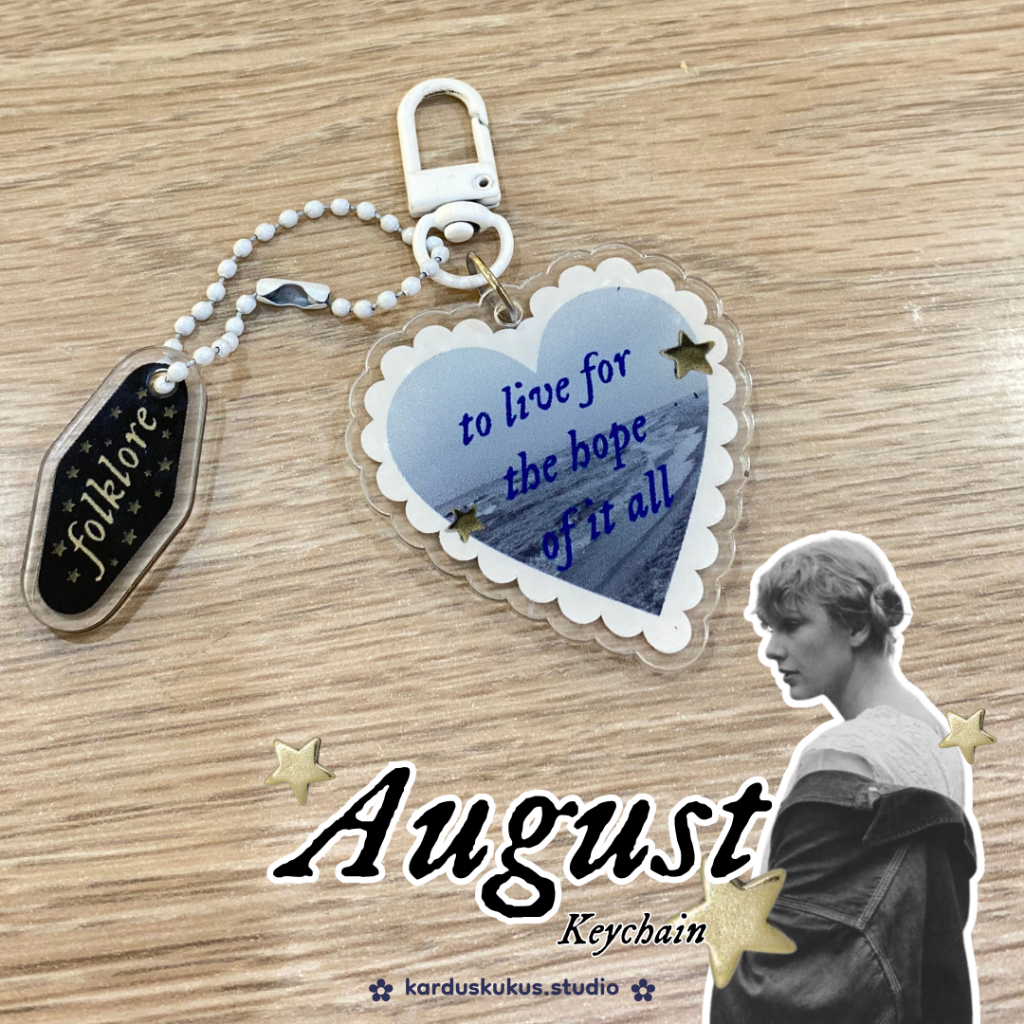 Jual August Folklore Taylor Swift Keyring - taylor swift keychain ...