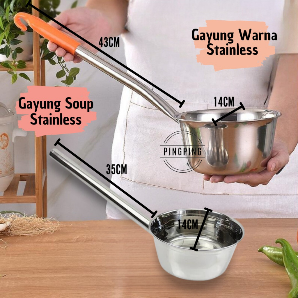 Jual panci gayung stainless steel / gayung masak stainless steel ...