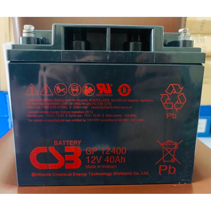 Jual Aki Baterai CSB Hitachi VRLA AGM 12V40Ah GP12400 / GP 12400 UPS ...