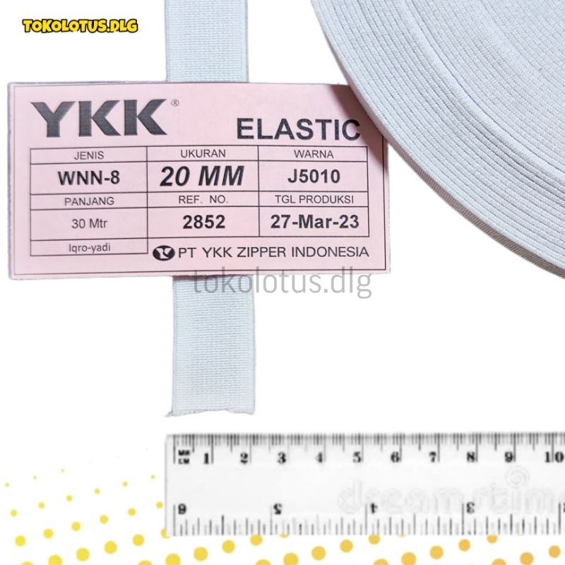 Jual Elastik YKK putih 2cm (per meter) | Shopee Indonesia