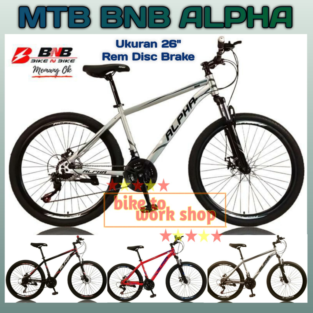 Jual SEPEDA GUNUNG MTB BNB ALPHA 26 INCH 24 SPEED | Shopee Indonesia