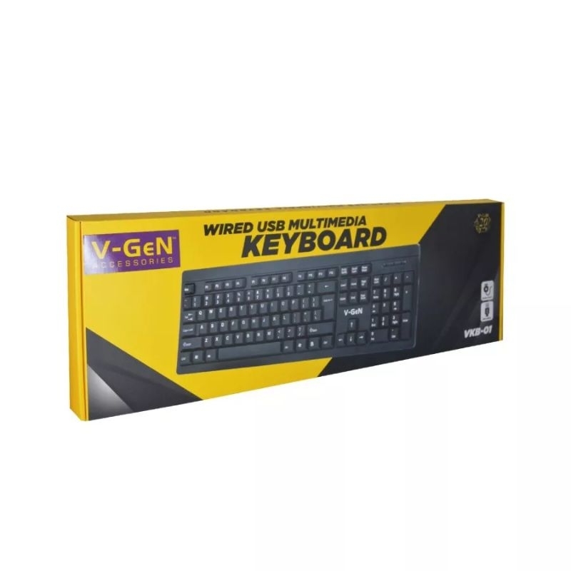 Jual Keyboard V-Gen Original Vgen Wired Usb Multimedia Keyboard V gen ...