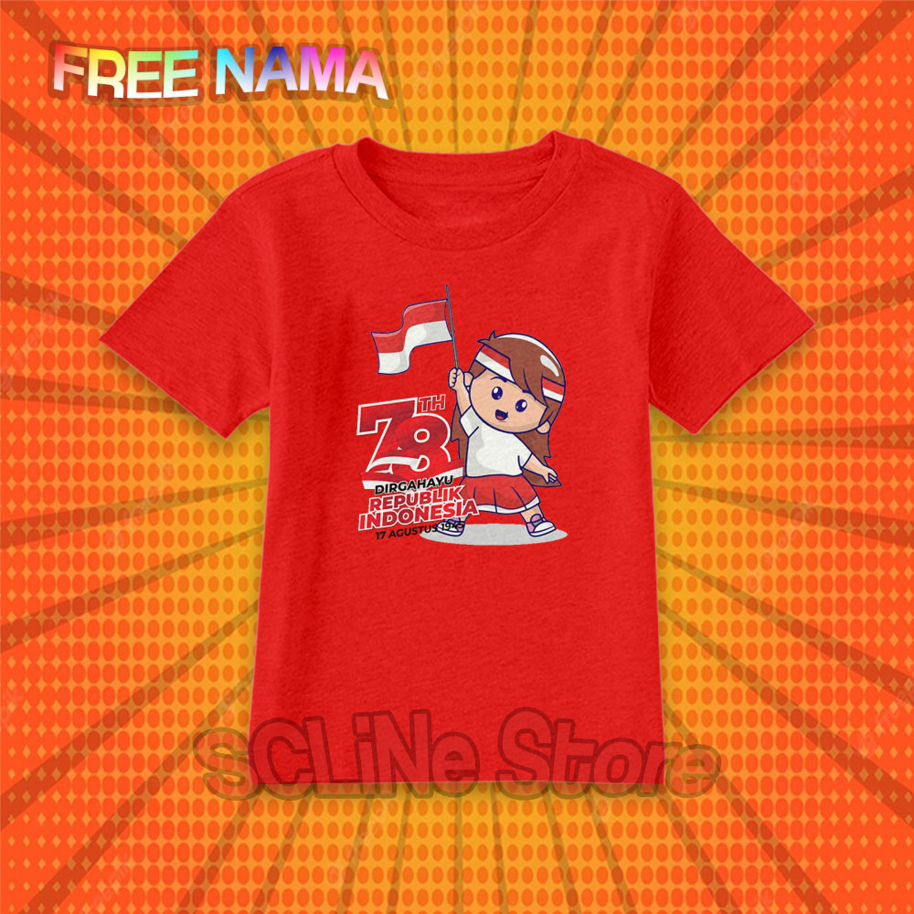 Jual Baju Kaos Anak Kemerdekaan 17 Agustus 1945 Dirgahayu HUT RI ke 78 Tahun 2023 Indonesia ...