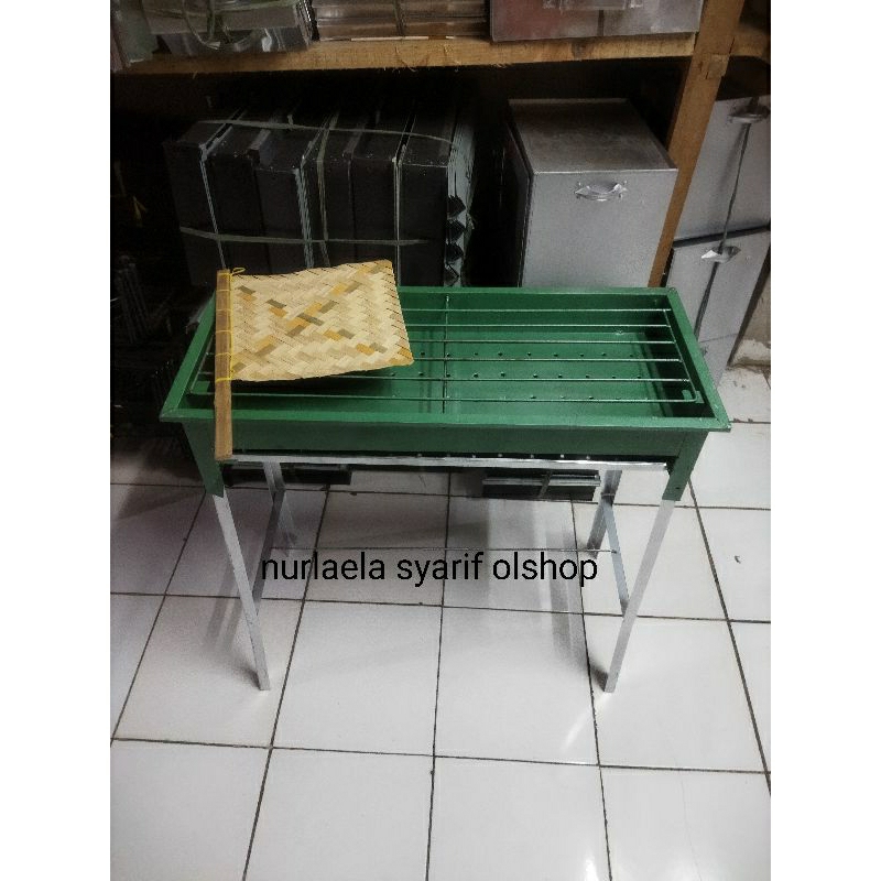 Jual Bakaran Sate Arang Panggangan Kaki Berdiri Hijau | Shopee Indonesia