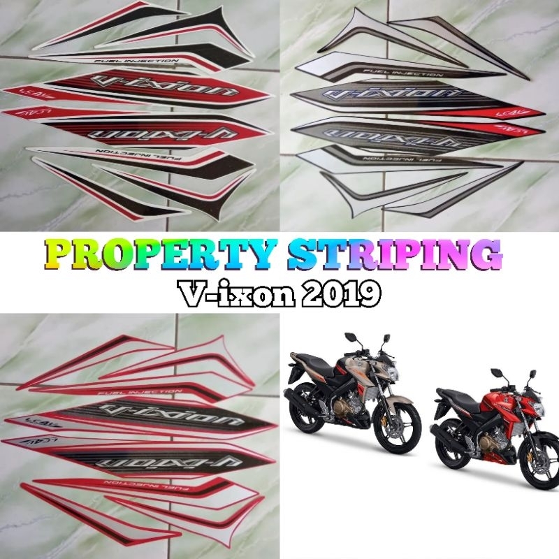 Jual stiker Striping VIKSEN 2019 varian warna (merah_abu-abu_hitam ...