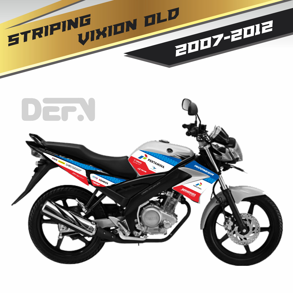 Jual Stiker striping Decal Yamaha Vixion Old / Lama 2007-2012 Semifullbody Variasi DF02 | Shopee ...