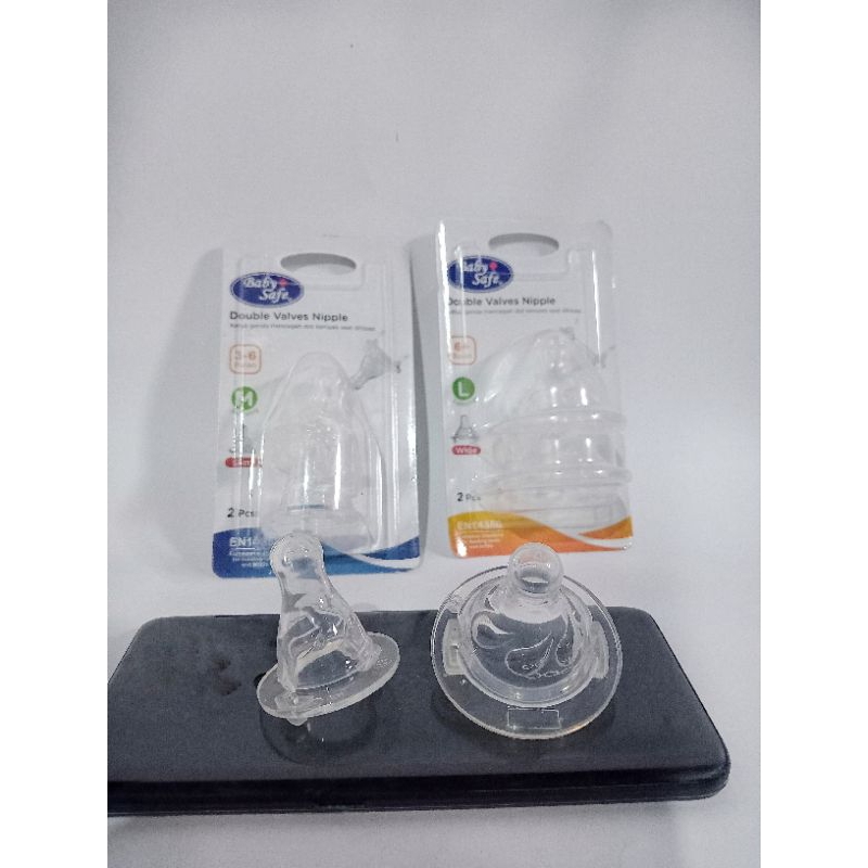 Jual Baby Safe Nipple Karet Dot Silicone Pacifier Double Valves type ...