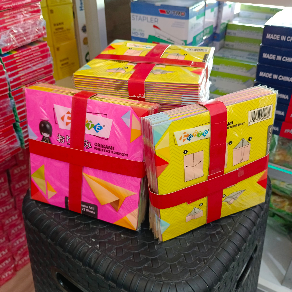 Jual 1 Pak Kertas Lipat Origami / Kertas Origami Size 12 x 12 | Shopee ...
