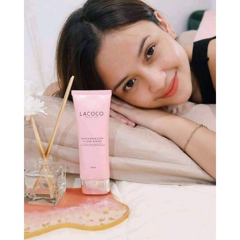 Jual Lacoco Watermelon Glow Masak ( Masker Tanpa Bilas ) | Shopee Indonesia