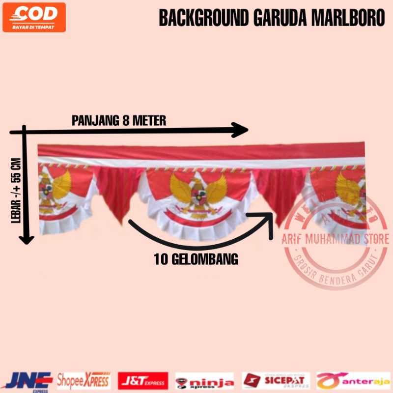 Jual BENDERA BACKGROUND MERAH PUTIH DAN GARUDA | Shopee Indonesia