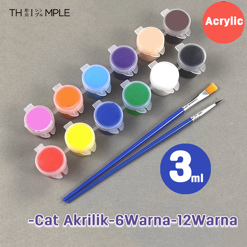 Jual Cat akrilik Set 6 Warna 12 Warna/Cat Akrilik Kanvas Lukisan Kanvas ...