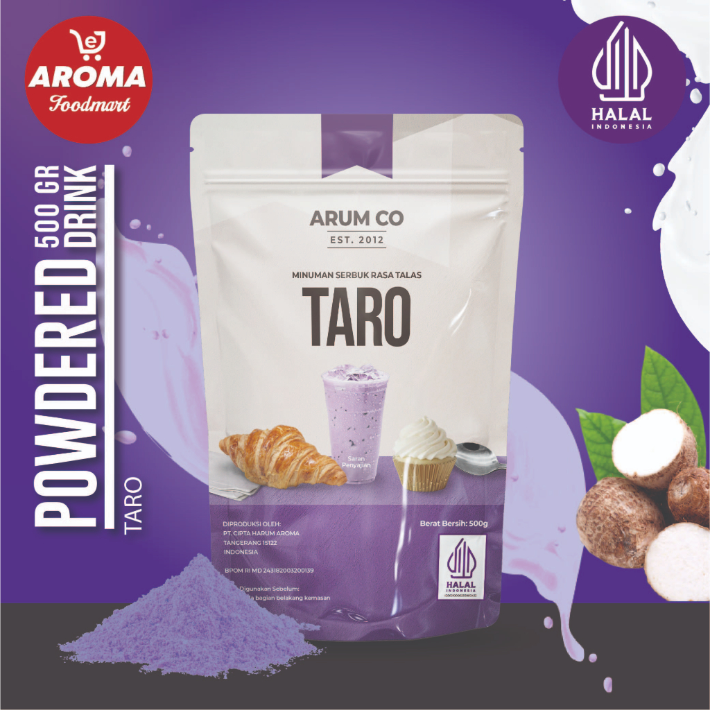 Jual Arum Co Bubuk Taro 500gr / Minuman Serbuk Taro Bubuk Taro Powder ...