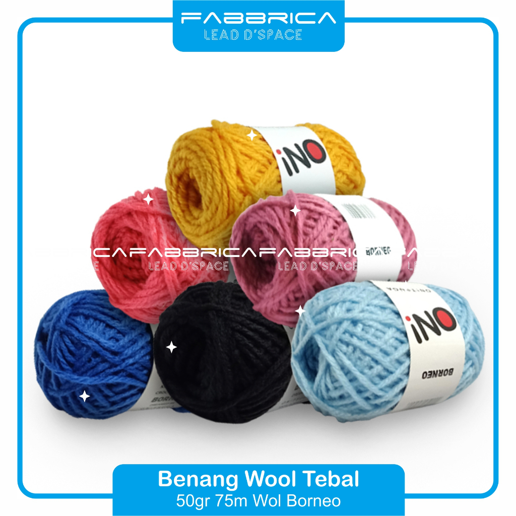 Jual Fabbrica - Benang Rajut Wol Tebal Wool Borneo Onitsuga Acrylic ...