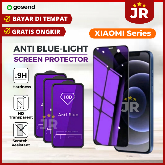Jual Tempered / Temper / Temple Glass Anti Gores Anti Radiasi Blue Light Full Layar Redmi Note 9 ...