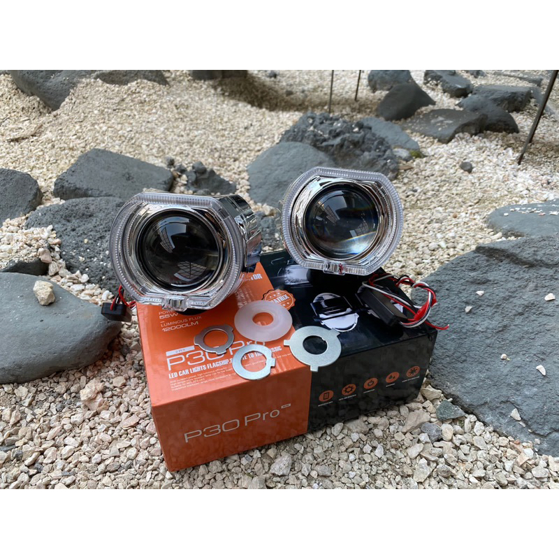 Jual LAMPU BILED 2.5 INCH P30 PRO PUTIH-MERAH / PUTIH-BIRU LAMPU BILLED UKURAN 2.5 INCH ...