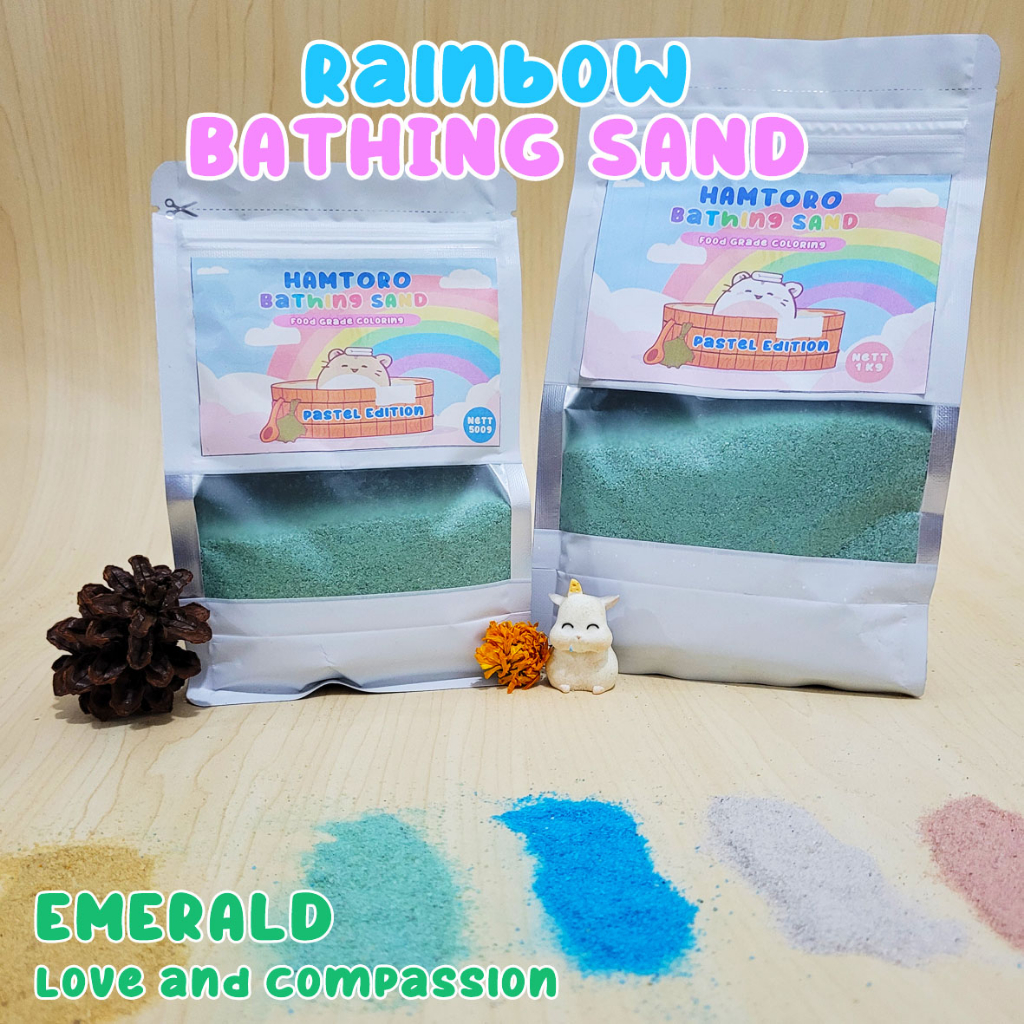 Jual Rainbow Bathing Sand Pasir Mandi Hamster SAFE Food Coloring ...