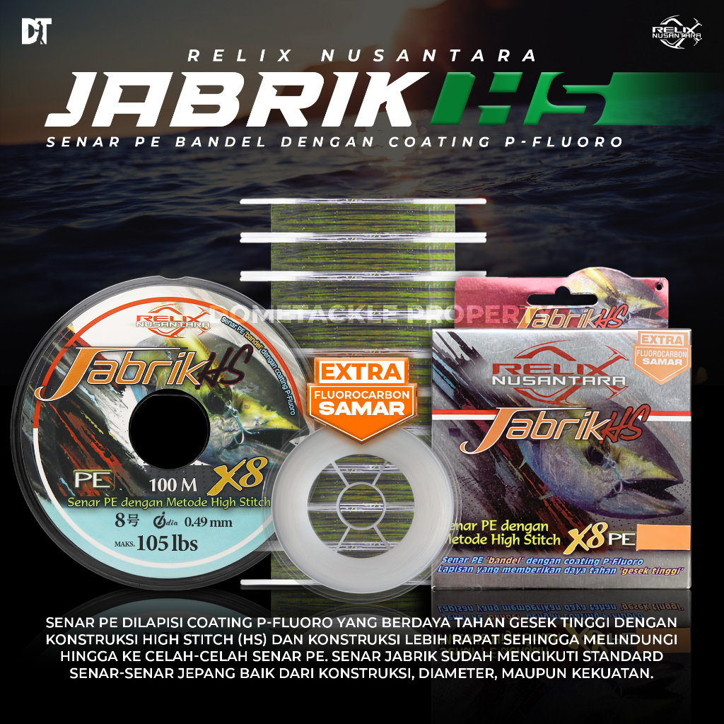 Jual JABRIK MOSS GREEN RELIX NUSANTARA X8 CONNECTING 100 M PACK 200 300 ...