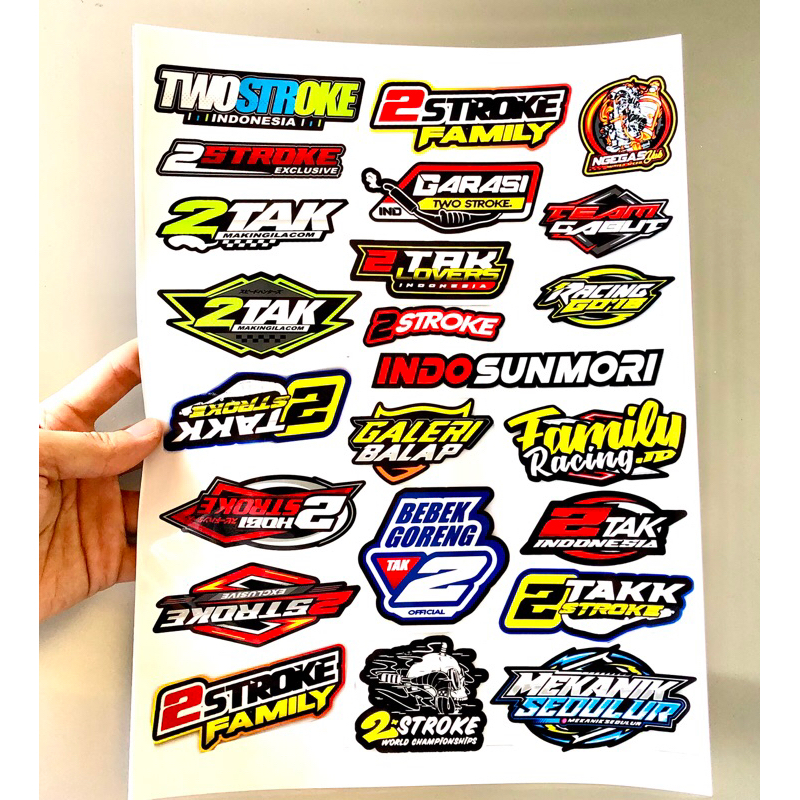 Jual sticker pack 2tak bebek A3 striping king 2tak twostroke stiker ...