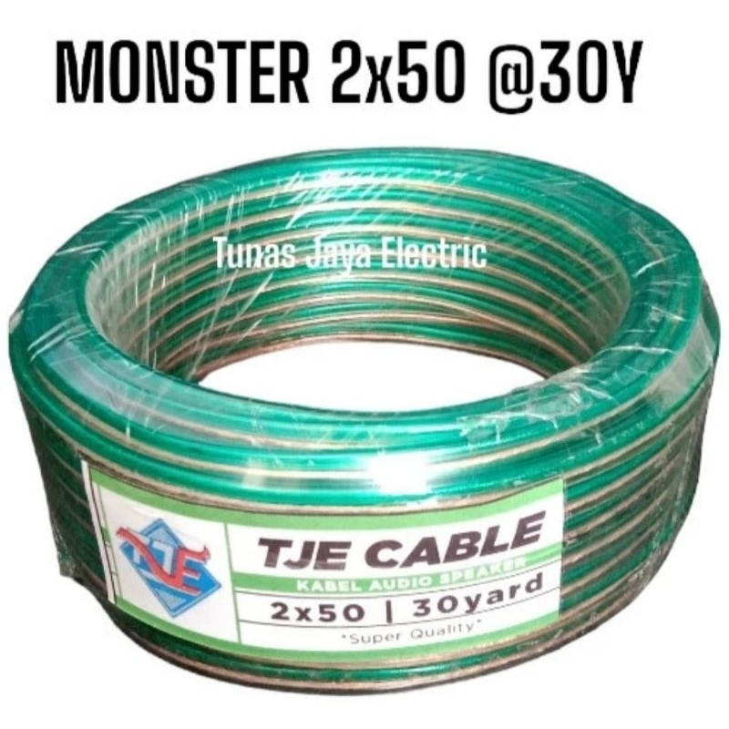 Jual Kabel Audio Monster Transparan Size 2x50 @30Y TJE Cable (Good ...