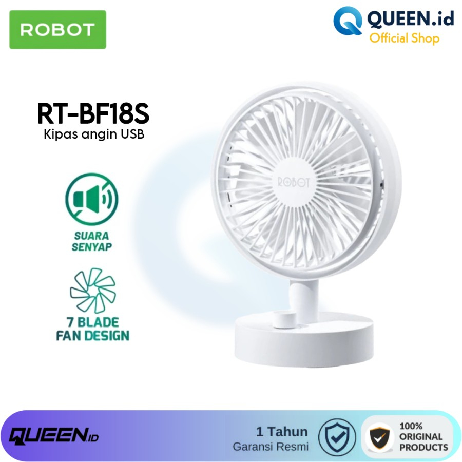 Jual ROBOT RT-BF18S Kipas Angin Mini Portable Fan 7 Blade - Non Battery ...
