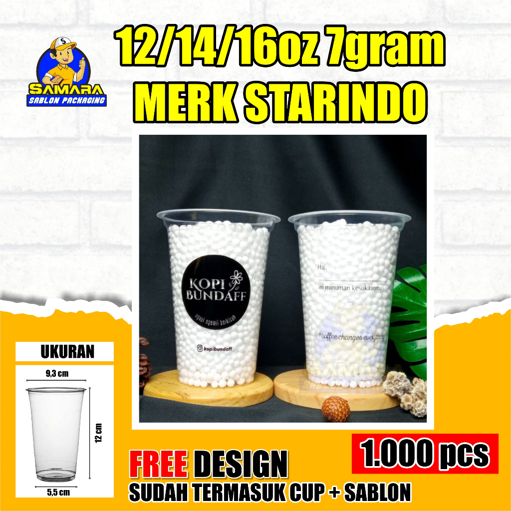 Jual Sablon Cup STARINDO 12oz/14oz/16oz Ketebalan 7gr | Shopee Indonesia