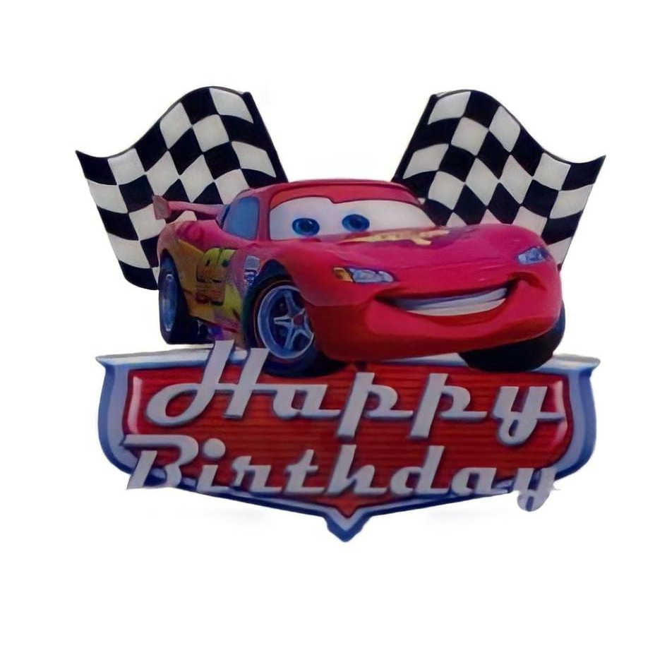 Jual Cake Topper Acrylic Happy Birthday Cars | Shopee Indonesia