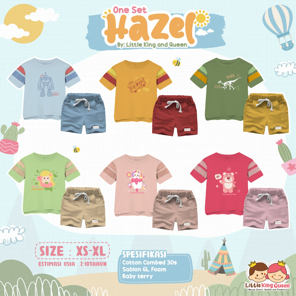Jual Setelan Hazel Pendek Setelan Pendek Anak Usia 2 Sd 9 Tahun - KSD ...