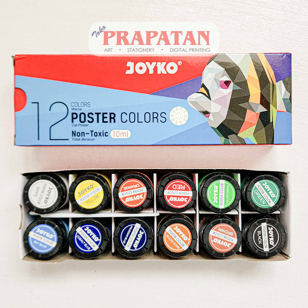 Jual Joyko Poster Color Set 12x10ml | Cat Poster Set | Shopee Indonesia
