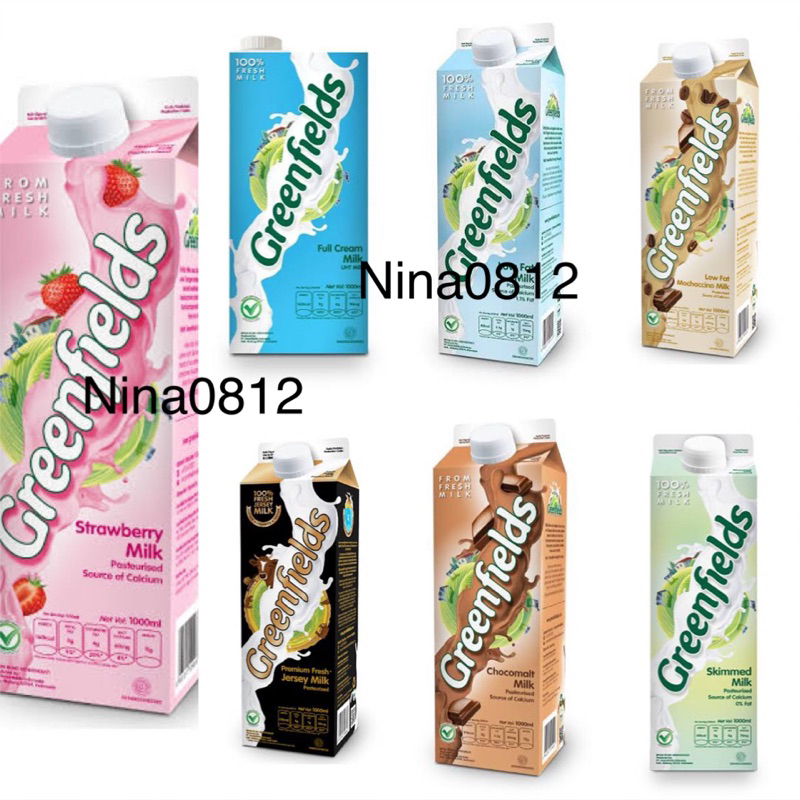 Jual Greenfields milk berbagai varian 1000 ml | Shopee Indonesia