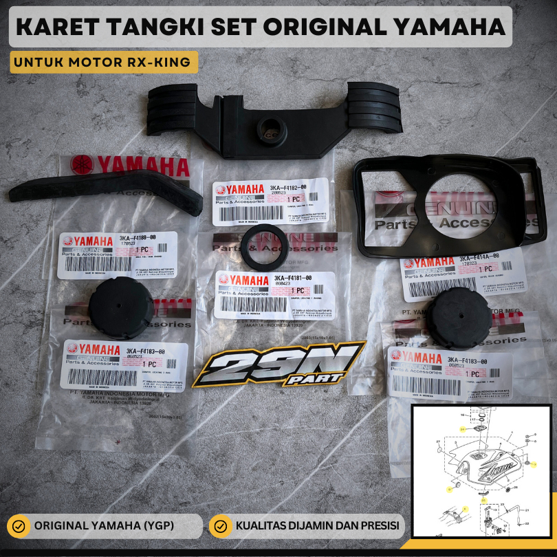 Jual Karet Tangki RX King RXK RXS Series Full Set ORIGINAL Yamaha ...