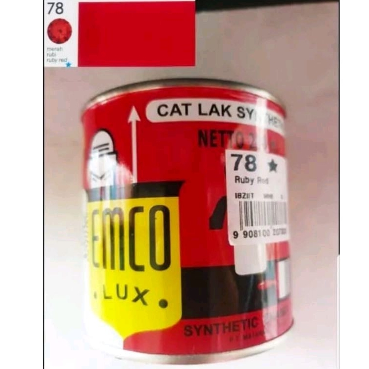 Jual Cat kayu dan besi Emco 200 ml warna merah rubi | Shopee Indonesia