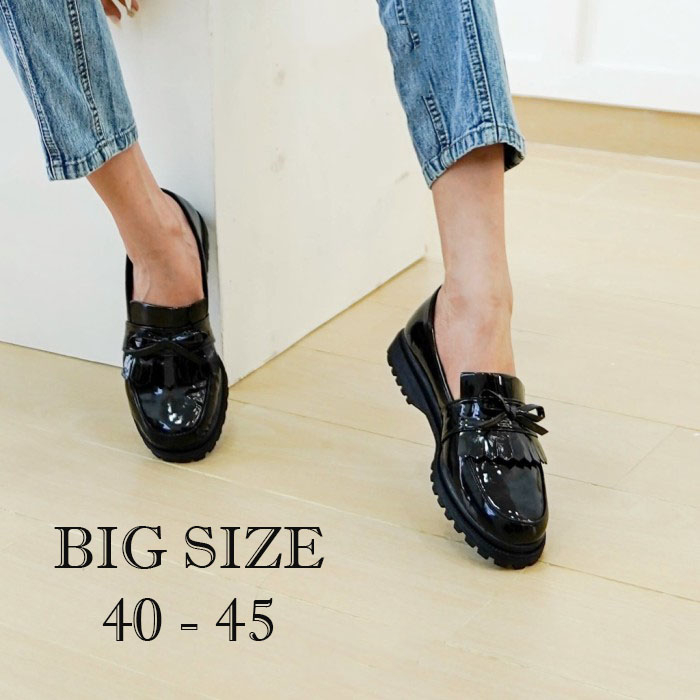 Jual Sepatu Docmart Wanita (BIG SIZE 40-41-42-43-44-45) Loafer Black ...