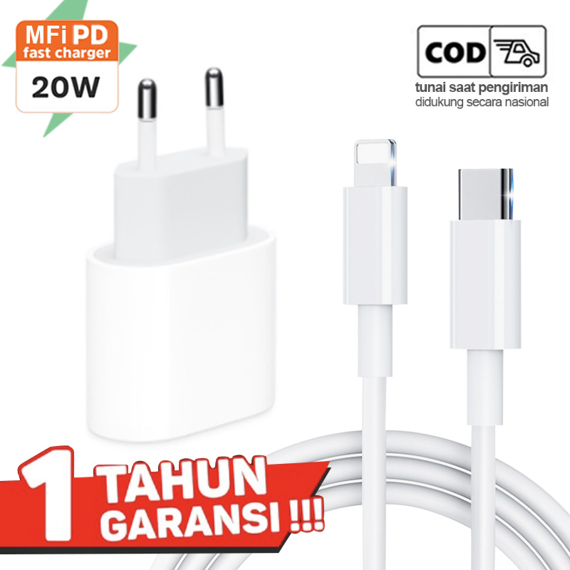 Jual KABEL CHARGER IP 20W PHONE CASAN IP 20W USB-C KELAPA Adaptor USB C ...