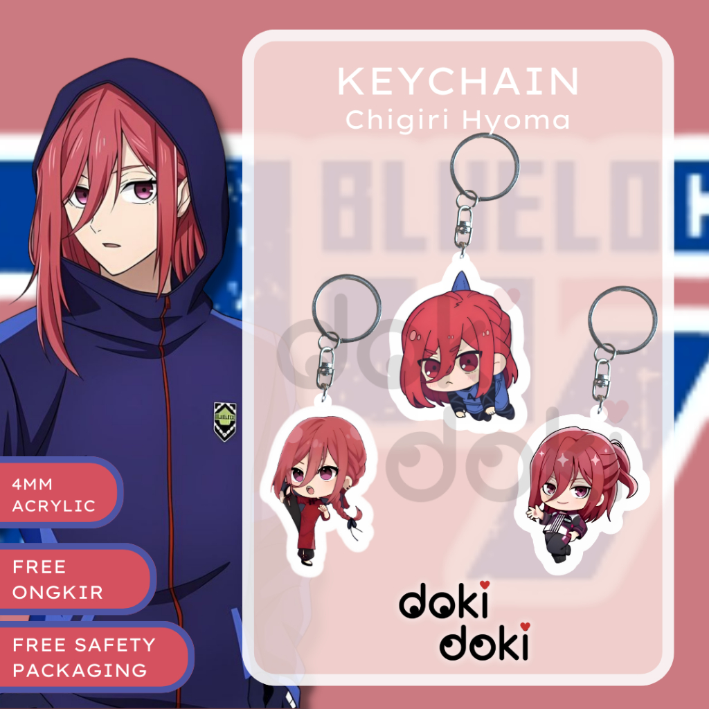 Jual DOKIDOKI GANTUNGAN KUNCI KEYCHAIN ANIME CHIGIRI HYOMA BLUE LOCK ...