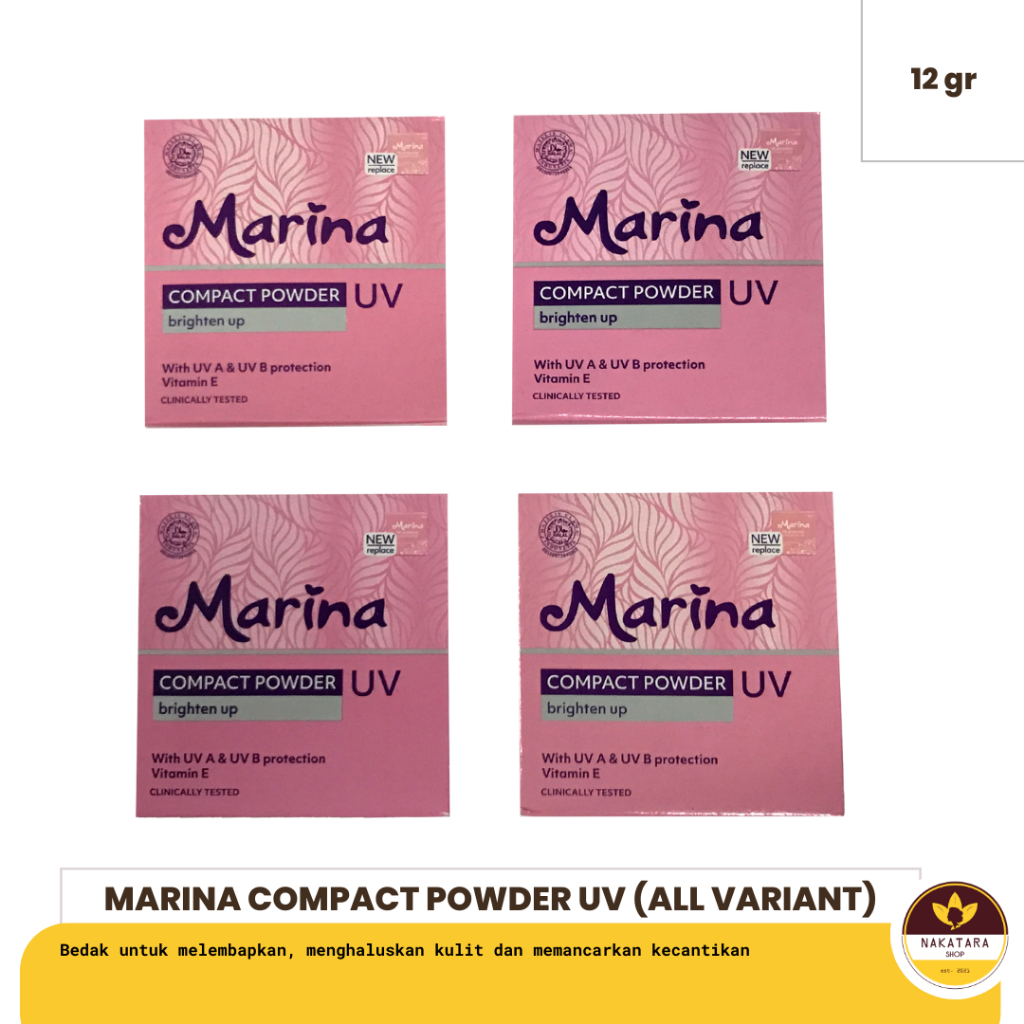 Jual COMPACT POWDER UV MERK MARINA KEMASAN 12 GRAM (ALL VARIANT ...