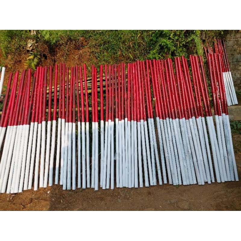 Jual Tongkat Pramuka 160cm Merah Putih Polos Tongkat Toya Bambu Pramuka ...