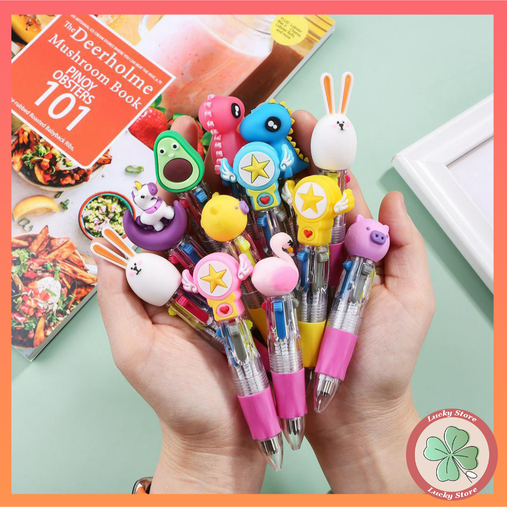Jual PULPEN UNIK 4 WARNA MOTIF LUCU / PULPEN KARAKTER BONEKA IMUT 4 ...
