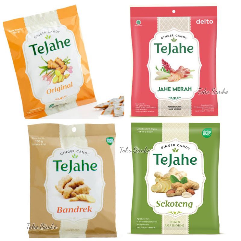 Jual Permen TeJahe ginger candy herbal tradisional jahe 1sac 100gr isi ...