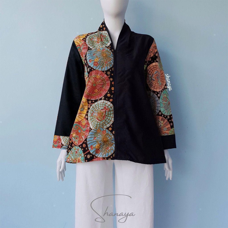 Jual Shanaya Batik Blus Inara Baju Batik Wanita Kipas Batik Cantik ...