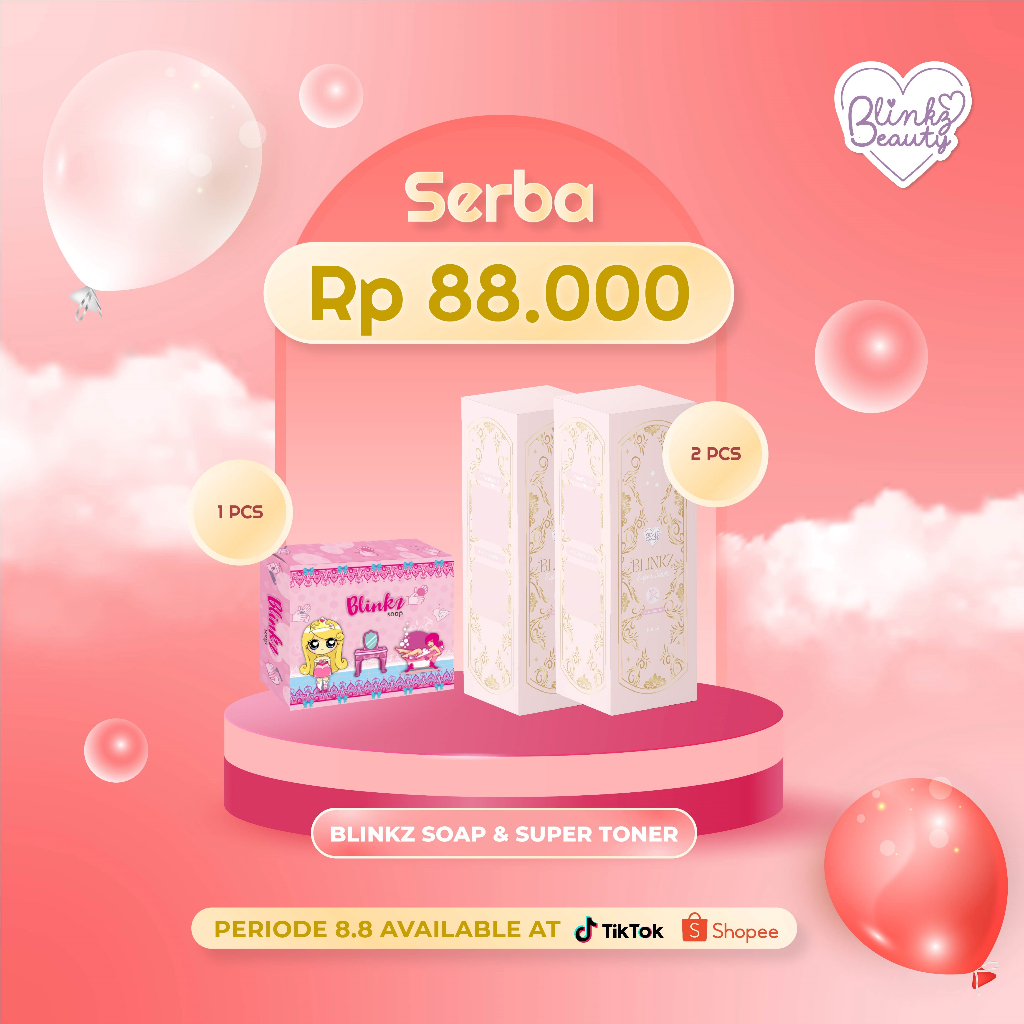 Jual BUNDLING 8.8 1 PC BLINKZ SOAP + 2 PCS BLINKZ SUPER TONER | Shopee ...