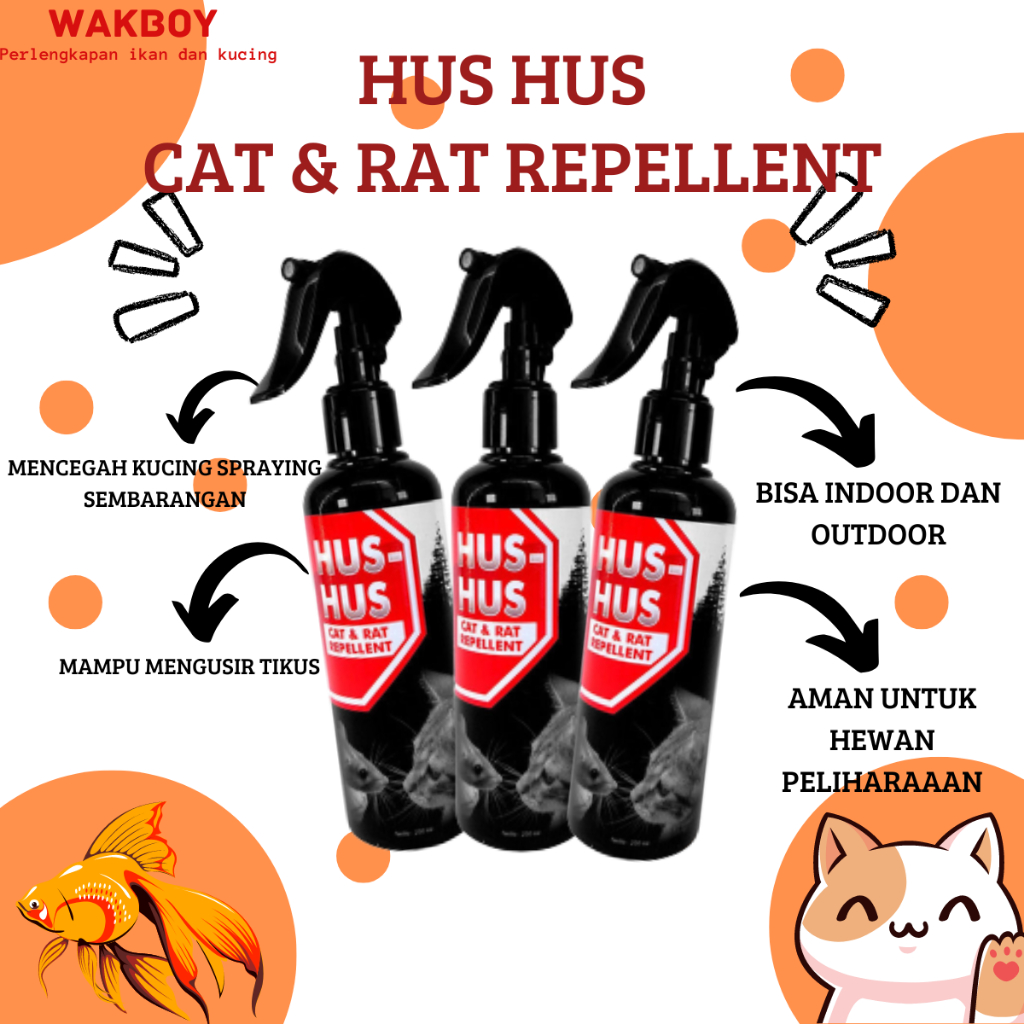 Jual HUS HUS 250 ML Kucing Anti Buang Kotoran Sembarangan Pengusir ...