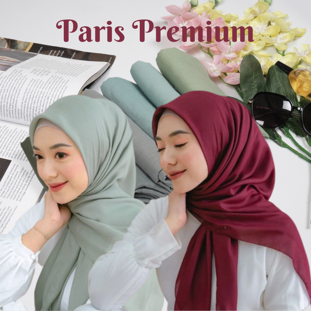 Jual PARIS PREMIUM HIJAB SEGIEMPAT VOAL ANTI LETOY / KERUDUNG SEGIEMPAT PARIS PREMIUM FINISHING ...