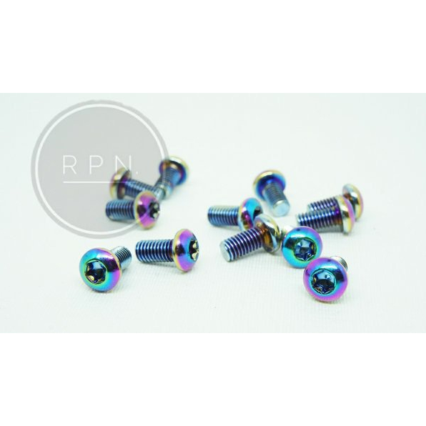 Jual Baut Rotor Disc MTB bolt rainbow Titanium Plated stainless Steel ...