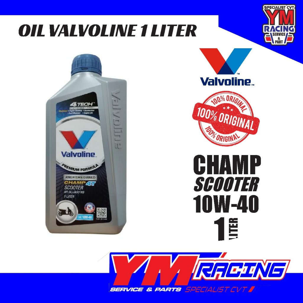 Jual OLI VALVOLINE 1 L CHAMP 4T SCOOTER 10W 40 API SL JASO MB / OLI VALVOLINE CHAM SCOOTER 4T ...