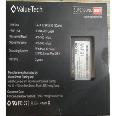 Jual VALUETECH SSD SATA3 128GB/256GB/512GB/1TB - 512GB | Shopee Indonesia