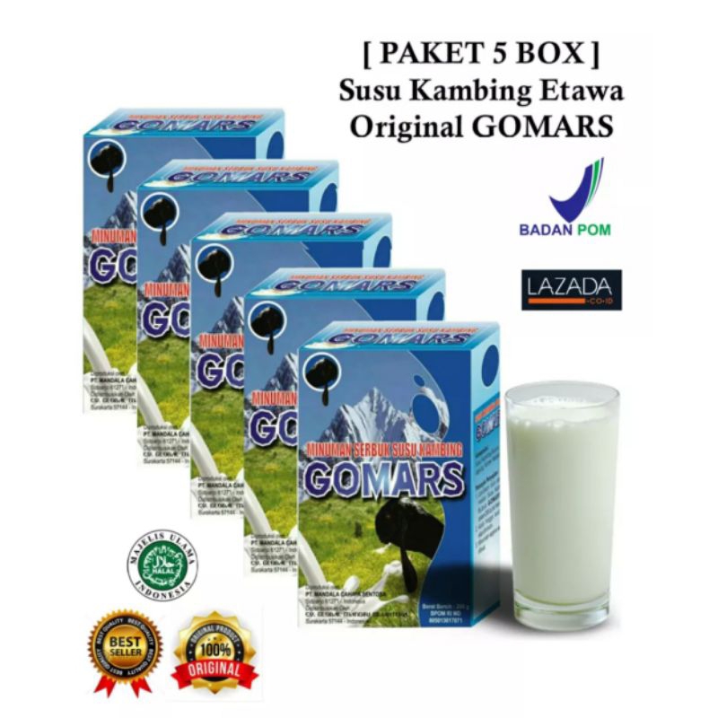 Jual Susu kambing gomars Paket 5 box GOMARS, SUSU KAMBING PREMIUM 1KG ...