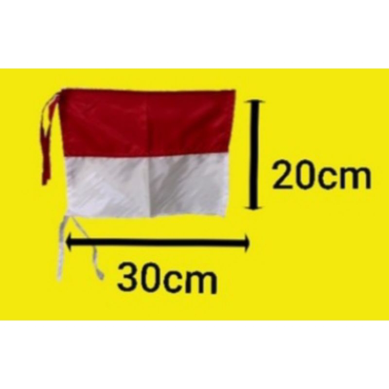 Jual (1pcs) bendera motor merah putih (real 15x20 cm) | Shopee Indonesia