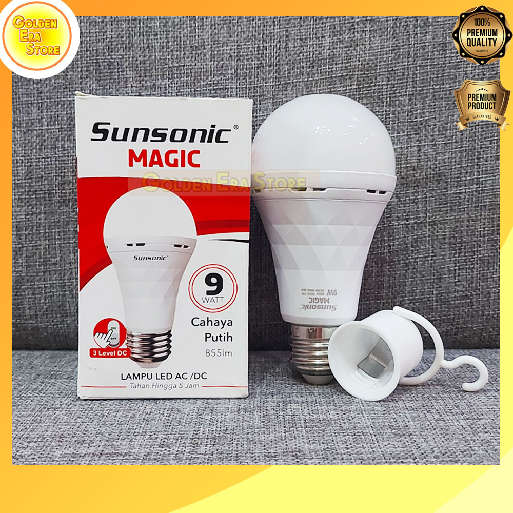 Jual 9 WATT LAMPU SUNSONIC MAGIC / Lampu Emergency Led Buld Magic ...